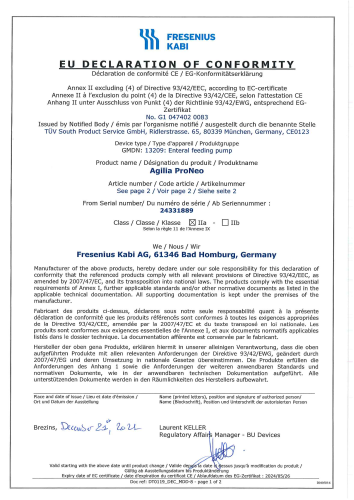 DT0119_DEC_MDD-8_AGILIA PRONEO | Key2 Fresenius Kabi